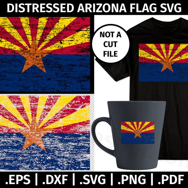 Arizona State Flag Svg - Etsy