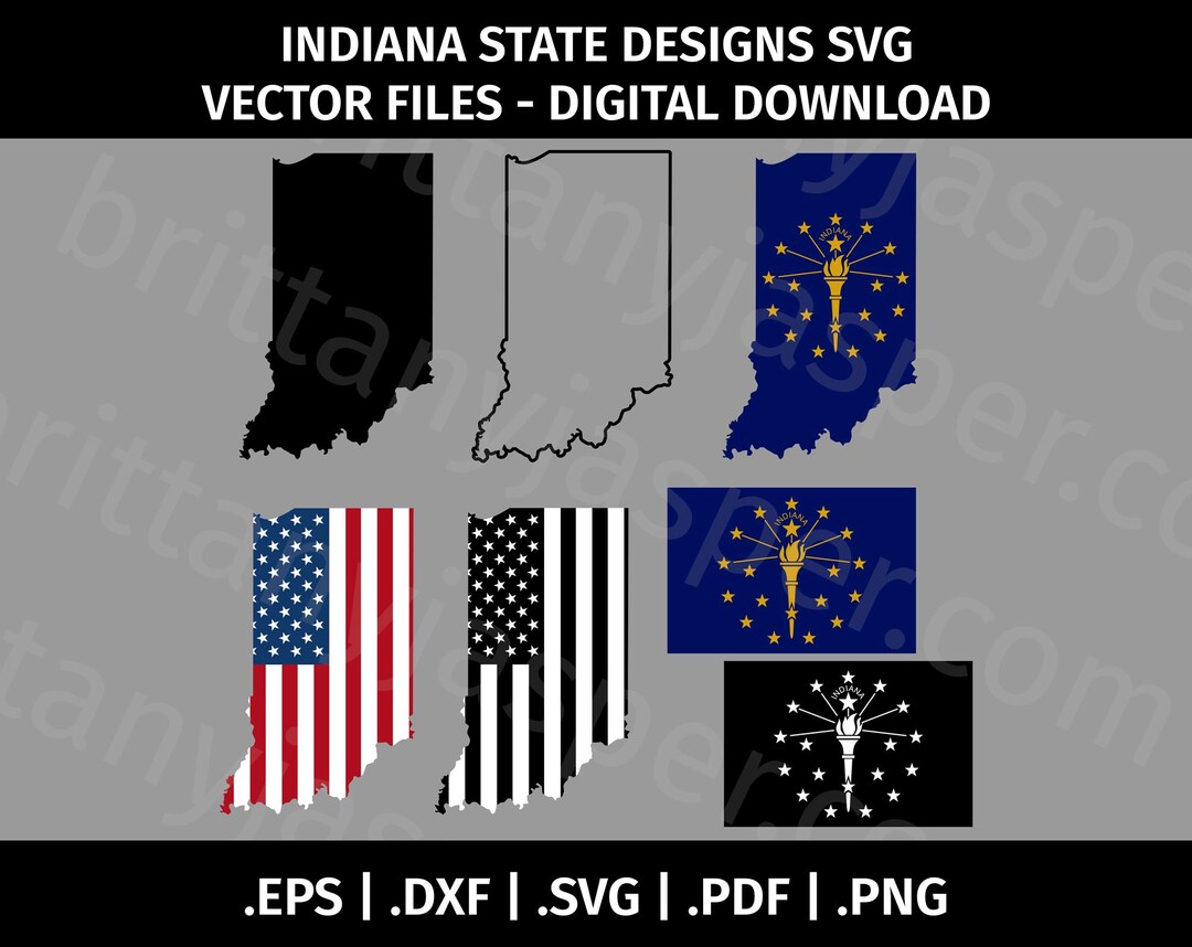 Indiana State Flag SVG Vector Clip Art - Cut Files for Cricut ...