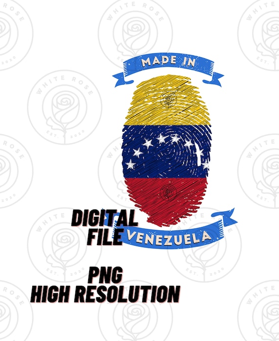 INSTANT DOWNLOAD Venezuela Fingerprint Png Digital Art Print - Etsy