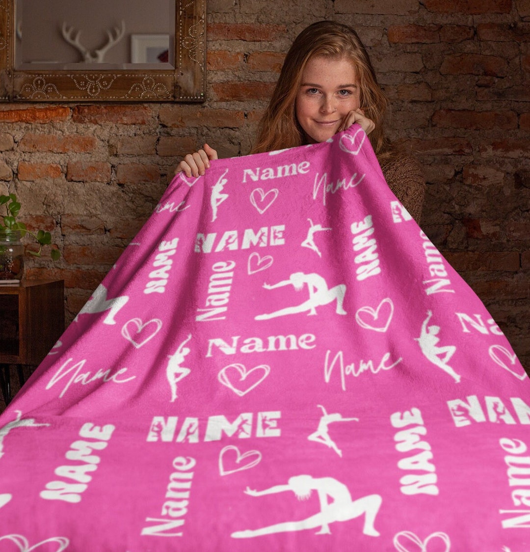 Personalized Name Dance Competition Blanket for Teenager Girl Plush ...