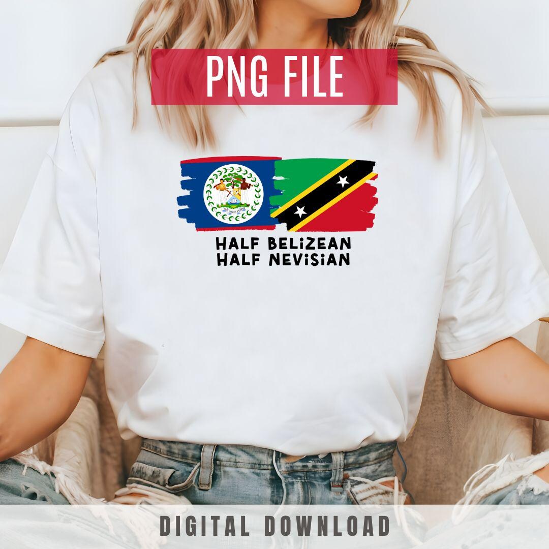 Belizean Nevisian Pride PNG Digital Download for Sublimation Afro ...