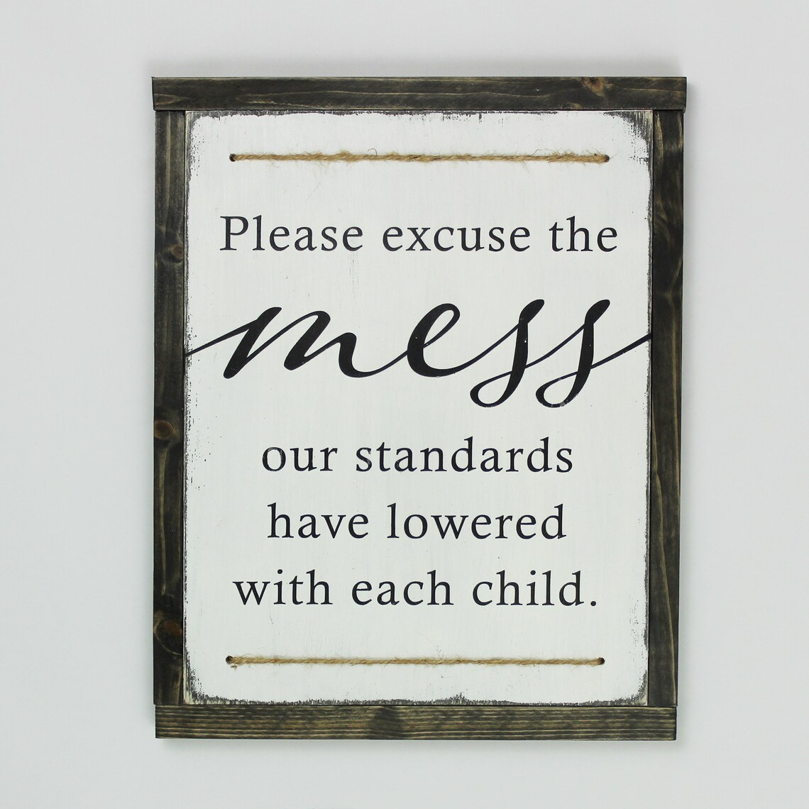 Please Excuse Our Mess Funny Wood Sign Distressed Framed | Etsy