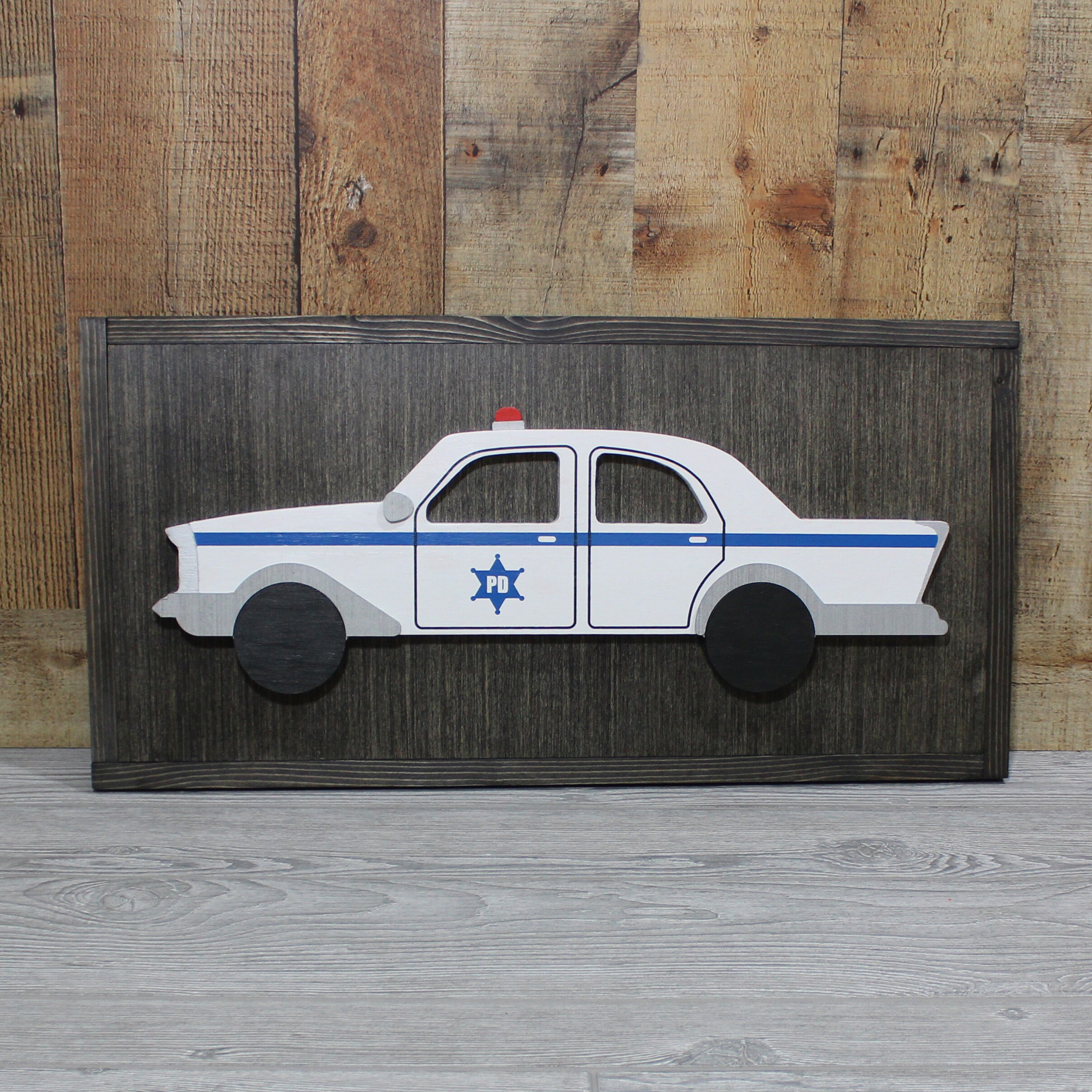 Large Police Car Sign 3D Police Car Wood Sign Vintage - Etsy