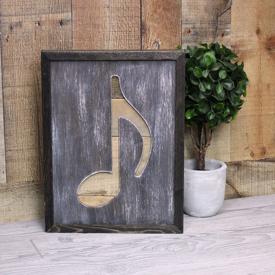 Rustic Musical Note Art - Etsy
