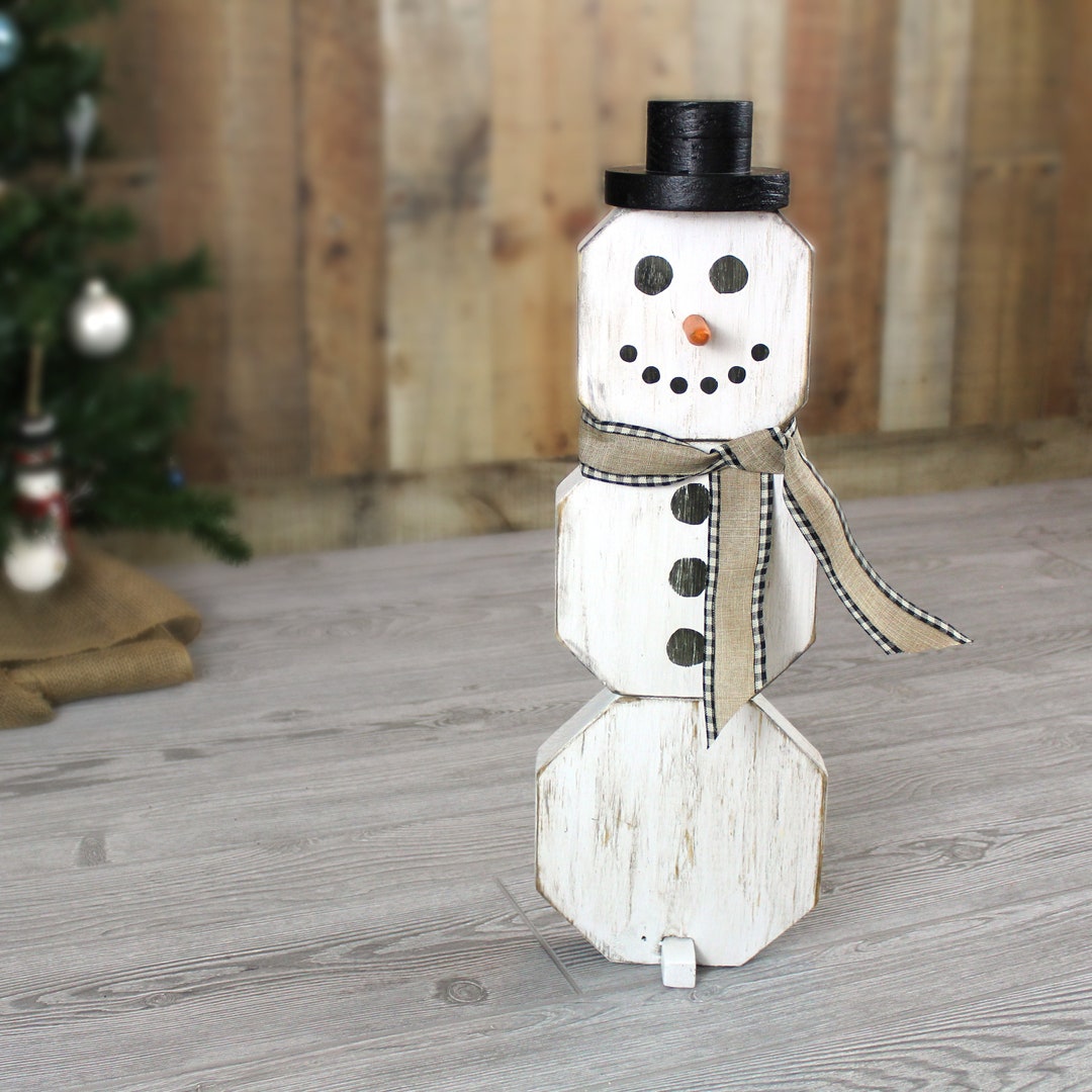 Rustic Snowman Christmas Decor Outdoor/indoor Snowman Christmas Accents ...