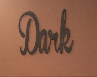 Paint Me Designs Unfinished Wood Script Word Dark 18 Inches | Etsy