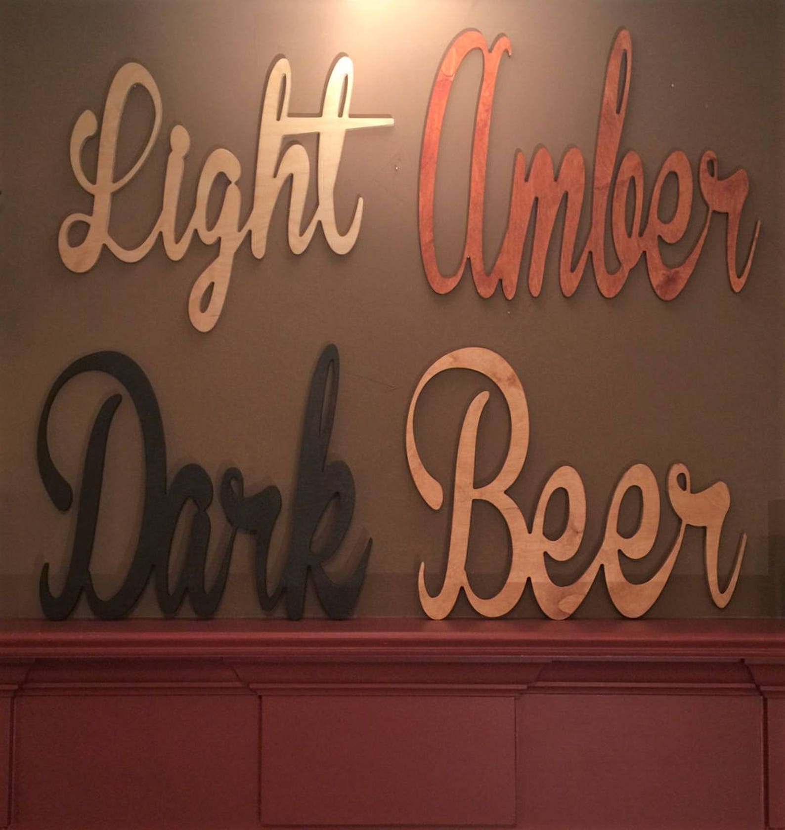 Paint Me Designs Unfinished Wood Script Word Dark 18 Inches - Etsy