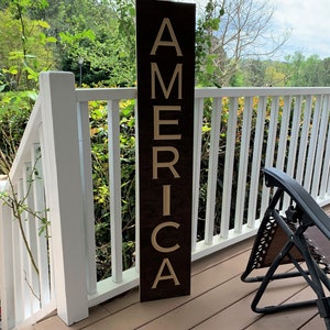 Wooden Welcome Sign America - Etsy