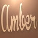 Paint Me Designs Unfinished Wood Script Word Amber 18 - Etsy