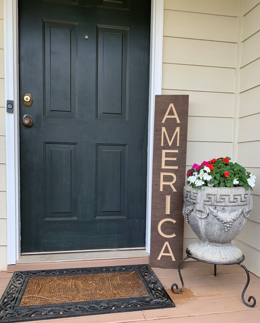 Wooden Welcome Sign America - Etsy