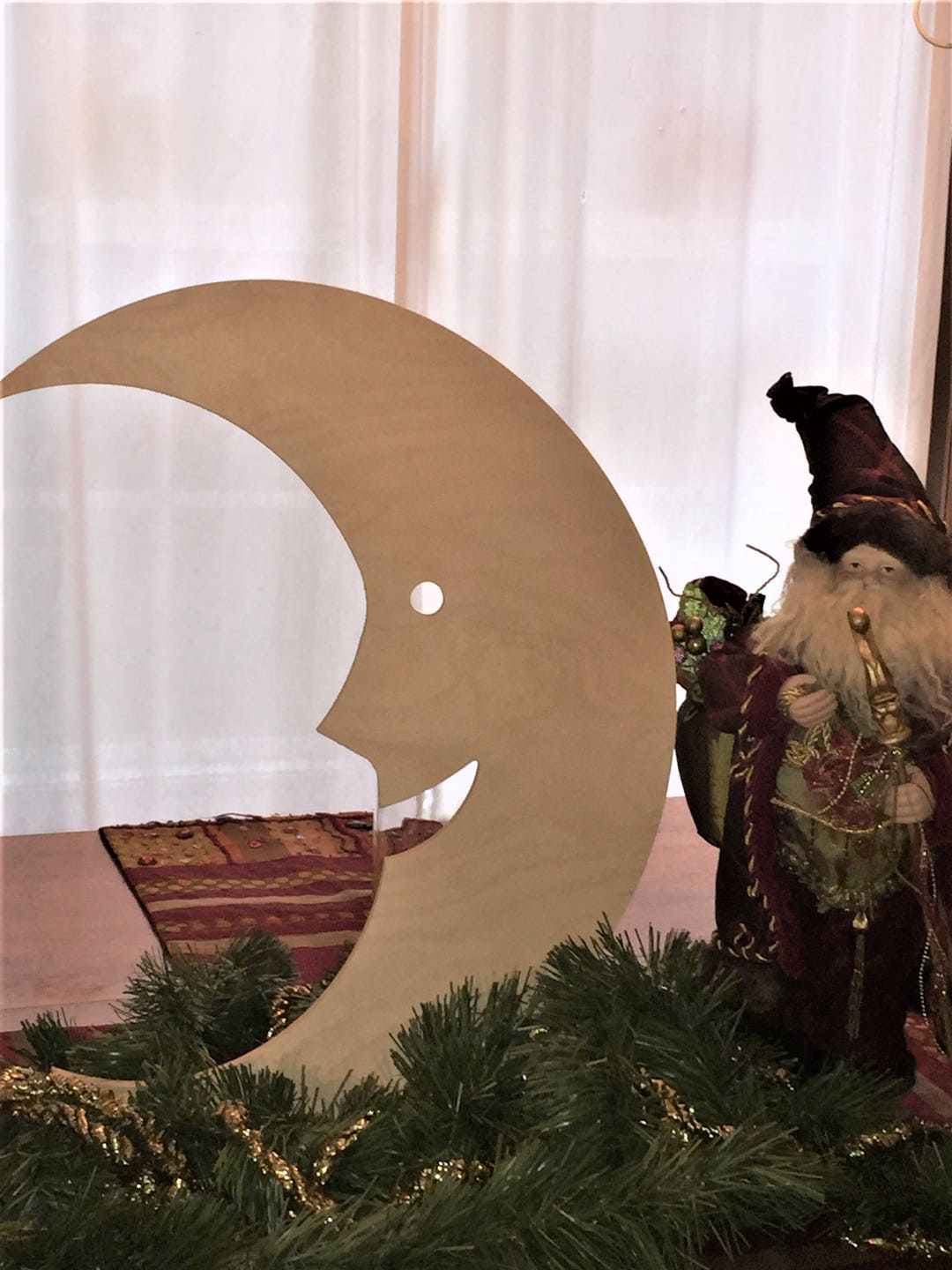 Unfinished Large Crescent Moon - Etsy
