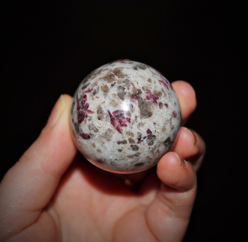 Tourmaline Sphere Orb Ball 42mm Red Gemstone Ball With Stand - Etsy