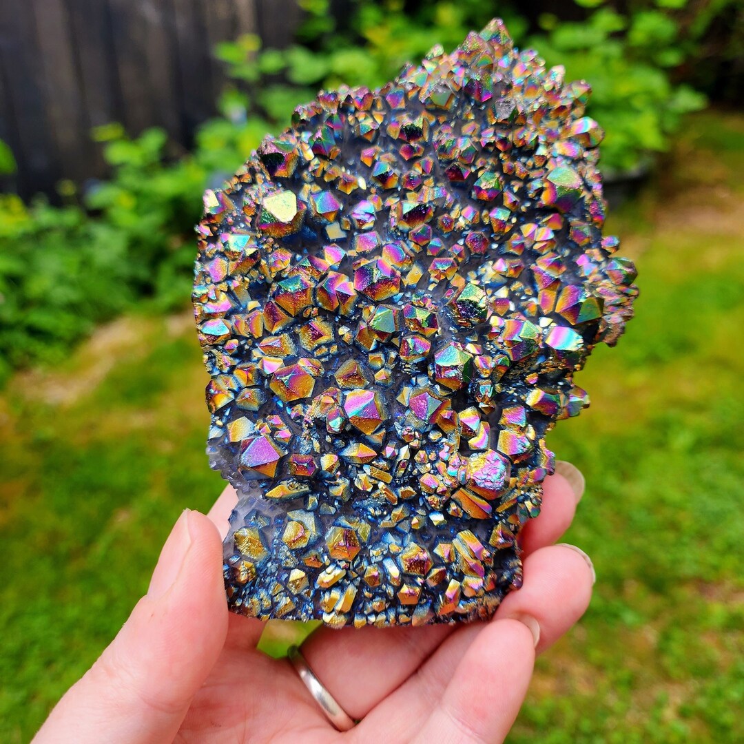 Rainbow Quartz Cluster Chunk Crystal Points Freeform Large - Etsy