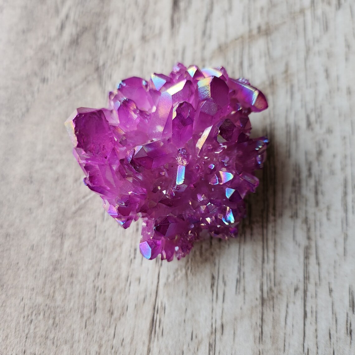Purple Rainbow Quartz Cluster Freeform Aura Gemstone Point - Etsy