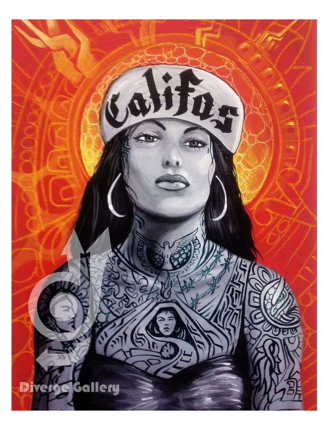 Califas Chicana Art Mexican American Art Print Latina Wall - Etsy