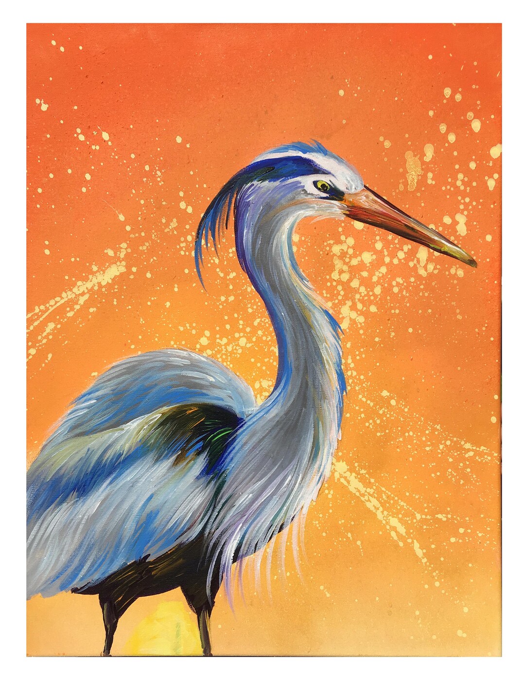 Colorful Crane Crane Art Wildlife and Nature Art Bird Crane - Etsy