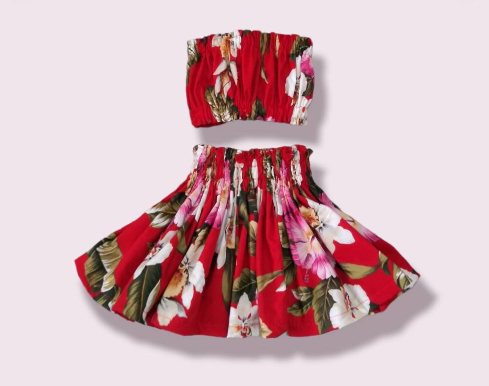 Hawaiian Hula Skirt and Top Girls Pa'u Skirt and Top 2 - Etsy