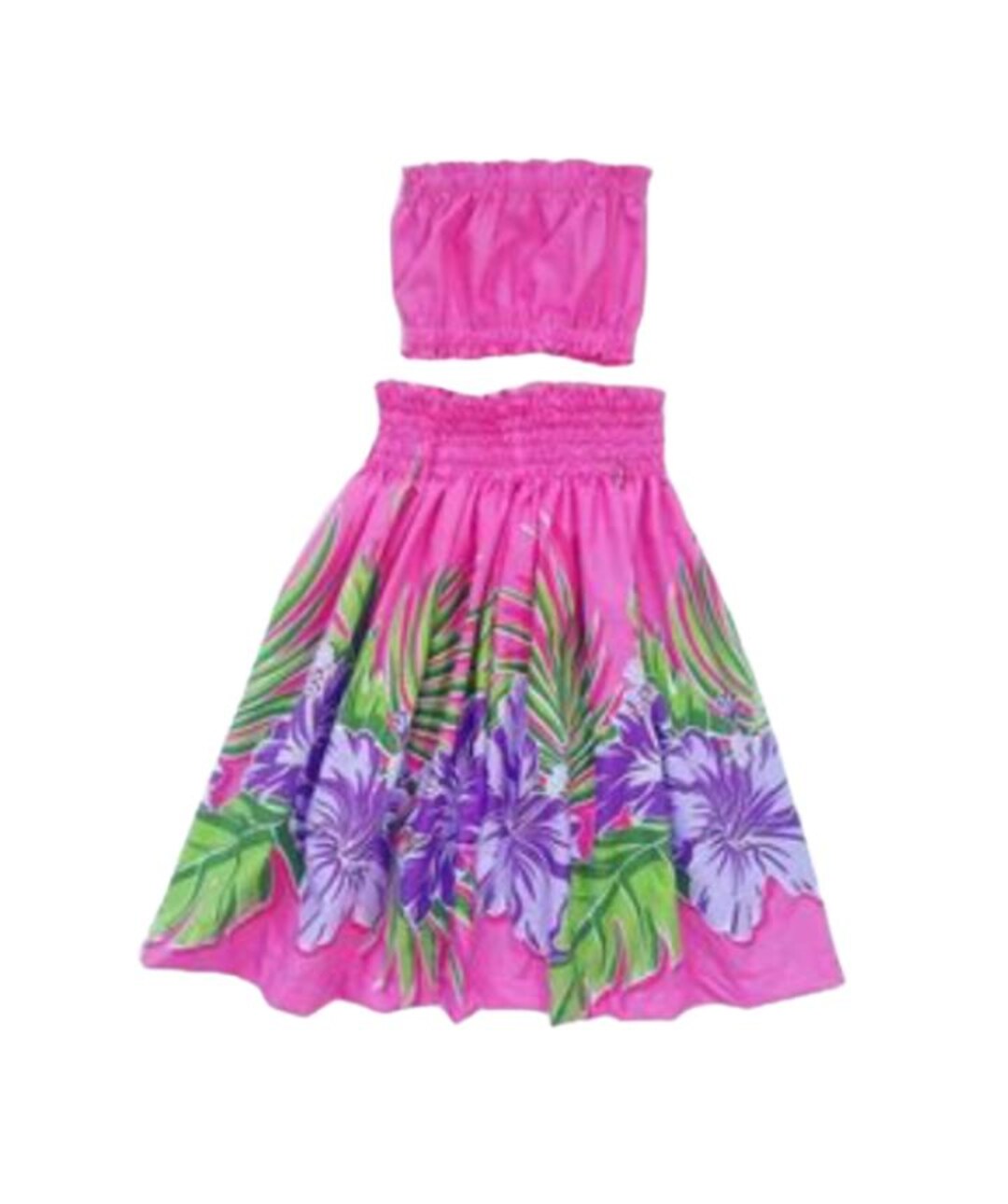 Hawaiian Girls Hula Skirt, Girls Pa'u Skirt, Pink Hawaiian Hula Pa'u ...