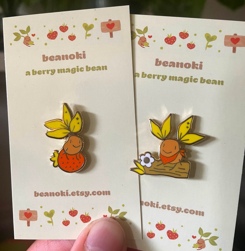 Berry Magic Beans Matching Pin Set Cute Sprout Pin - Etsy