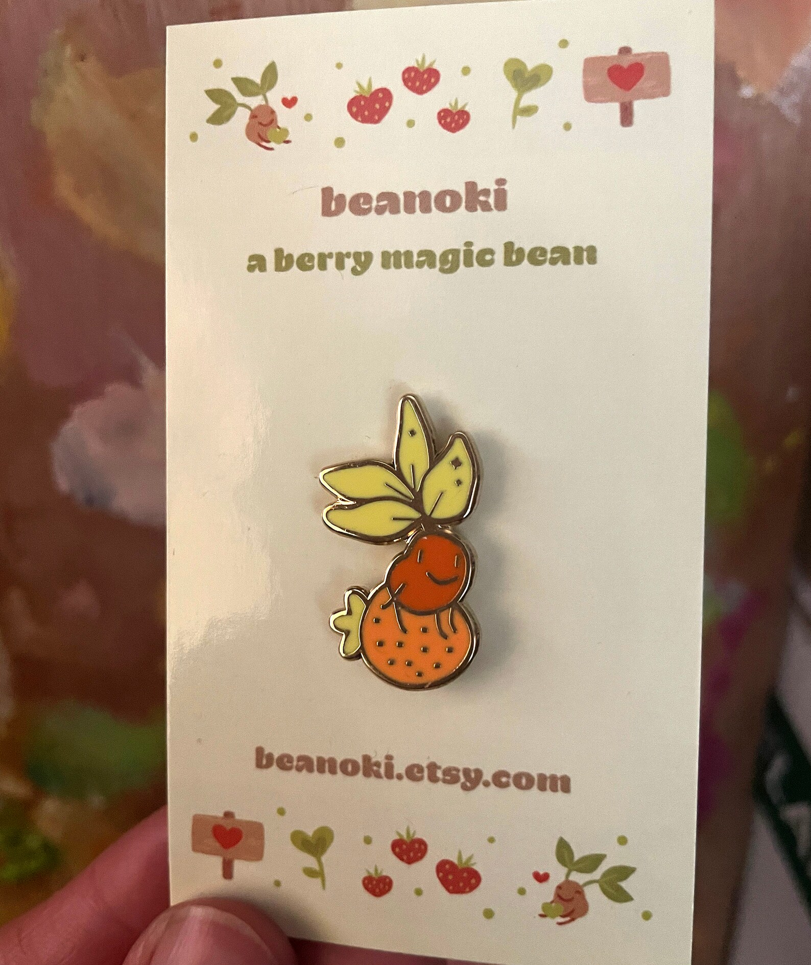Berry magic beans matching pin set cute sprout pin | Etsy