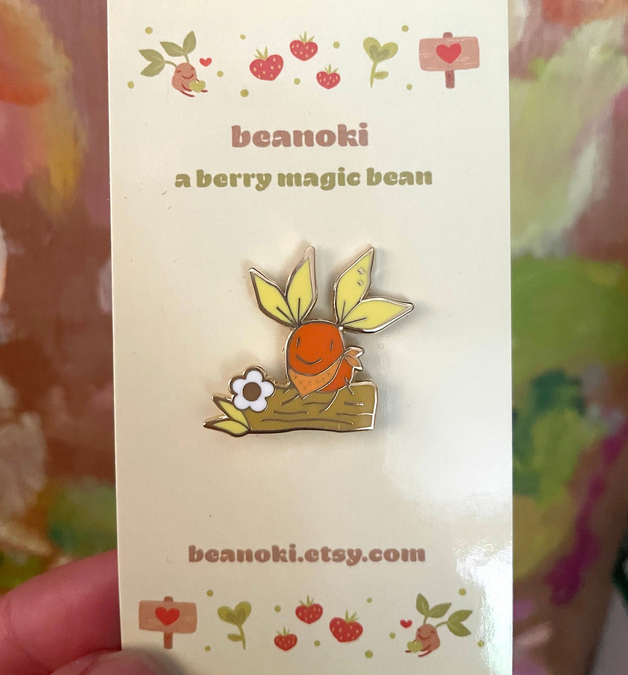 Berry magic beans matching pin set cute sprout pin | Etsy