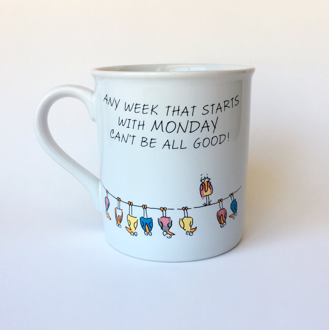 Vintage Hallmark Monday Friday Mug 10 Oz. 1986 - Etsy