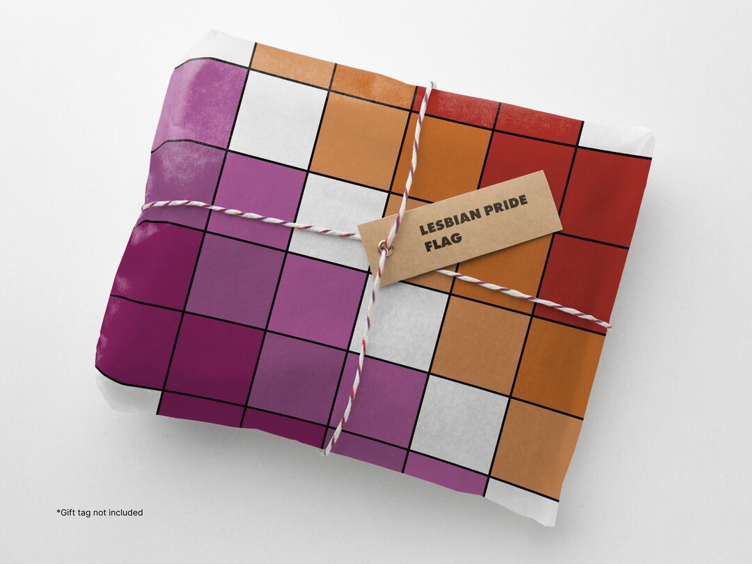 Lesbian Pride Flag Checkered Gift Wrapping Paper Roll - Etsy