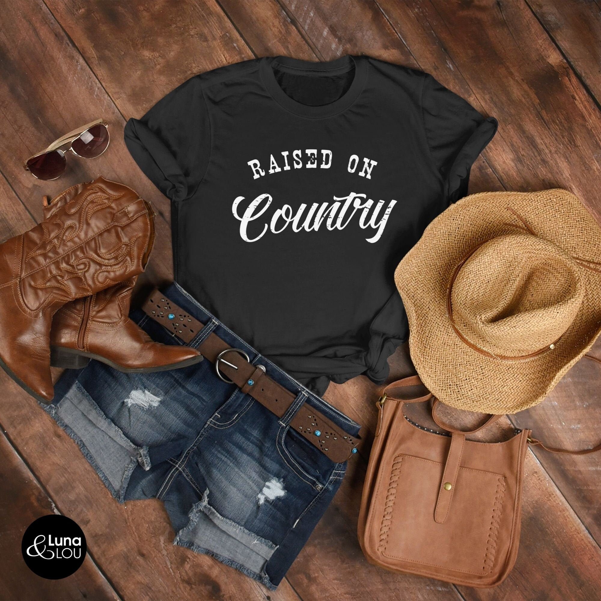 Country Music T Shirts for Womenraised on Country Western - Etsy
