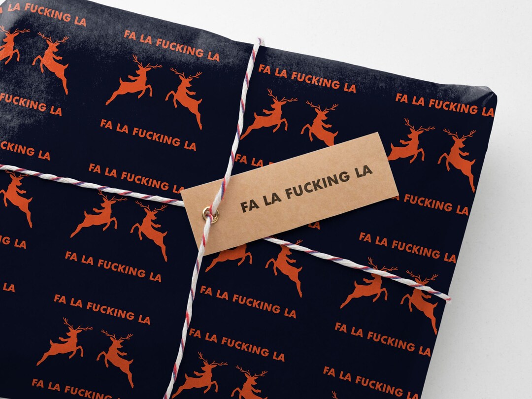 Fa La Fucking La Gift Wrapping Paper Rolls 1pc Christmas Gift - Etsy