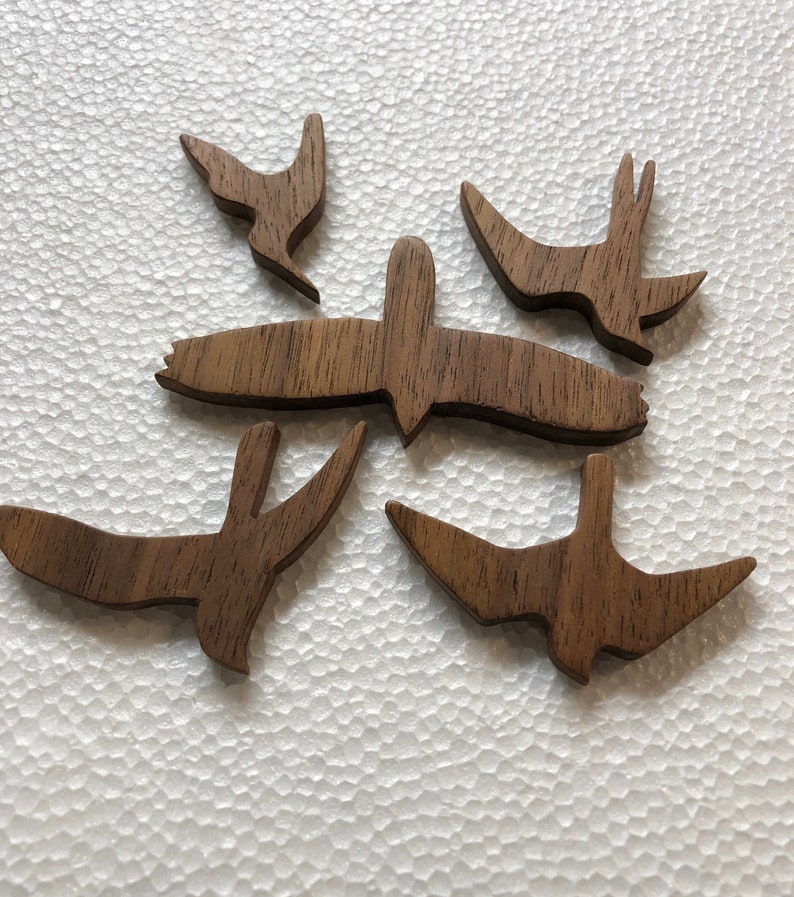 Set of 5 Magnetic PRS Birds in a Select Choice of Woods. - Etsy