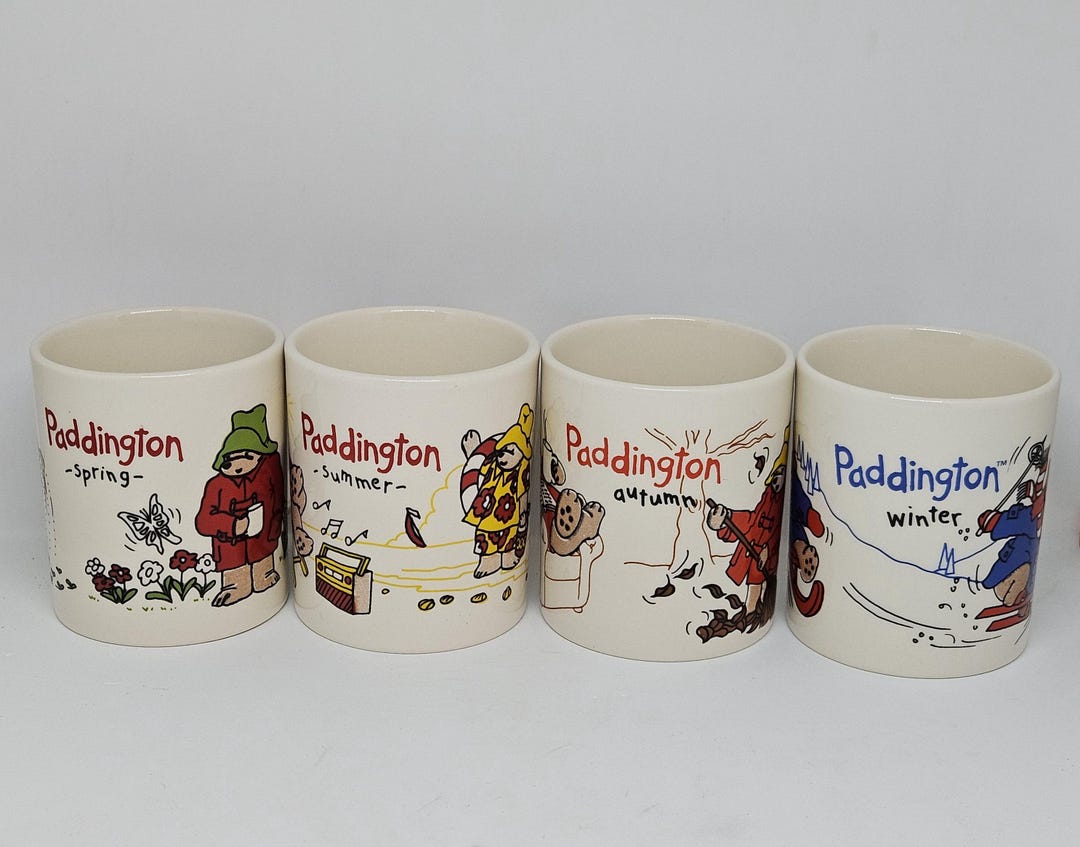 Vintage Paddington 4 Seasons Mugs Spring Summer Autumn Winter '95 '96 ...