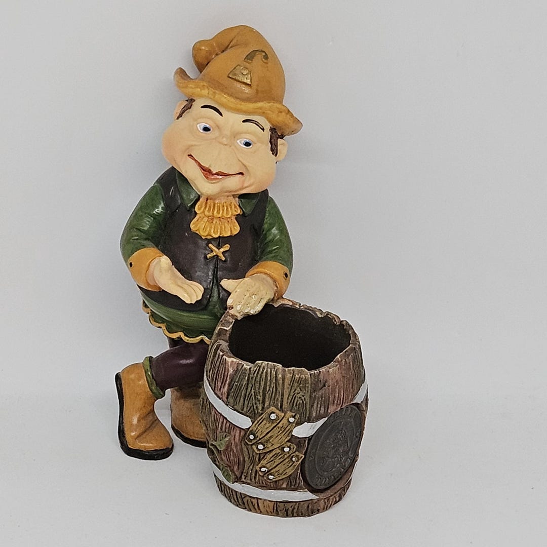 Laaf Leaning on Wooden Barrel Small Planter Efteling Small 5.3 Inches ...