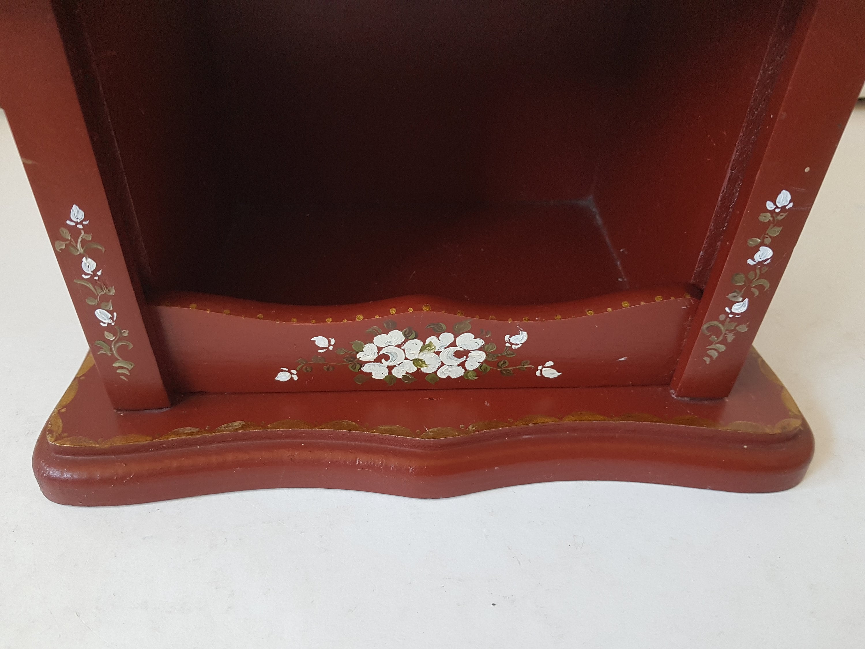 Vintage Hand Painted Wooden Foot Stove 60's 70's Plant Stand ...