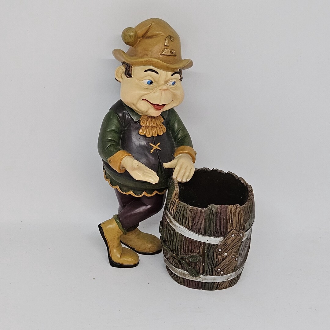 Laaf Leaning on Wooden Barrel Small Planter Efteling Large 5.7 Inches ...