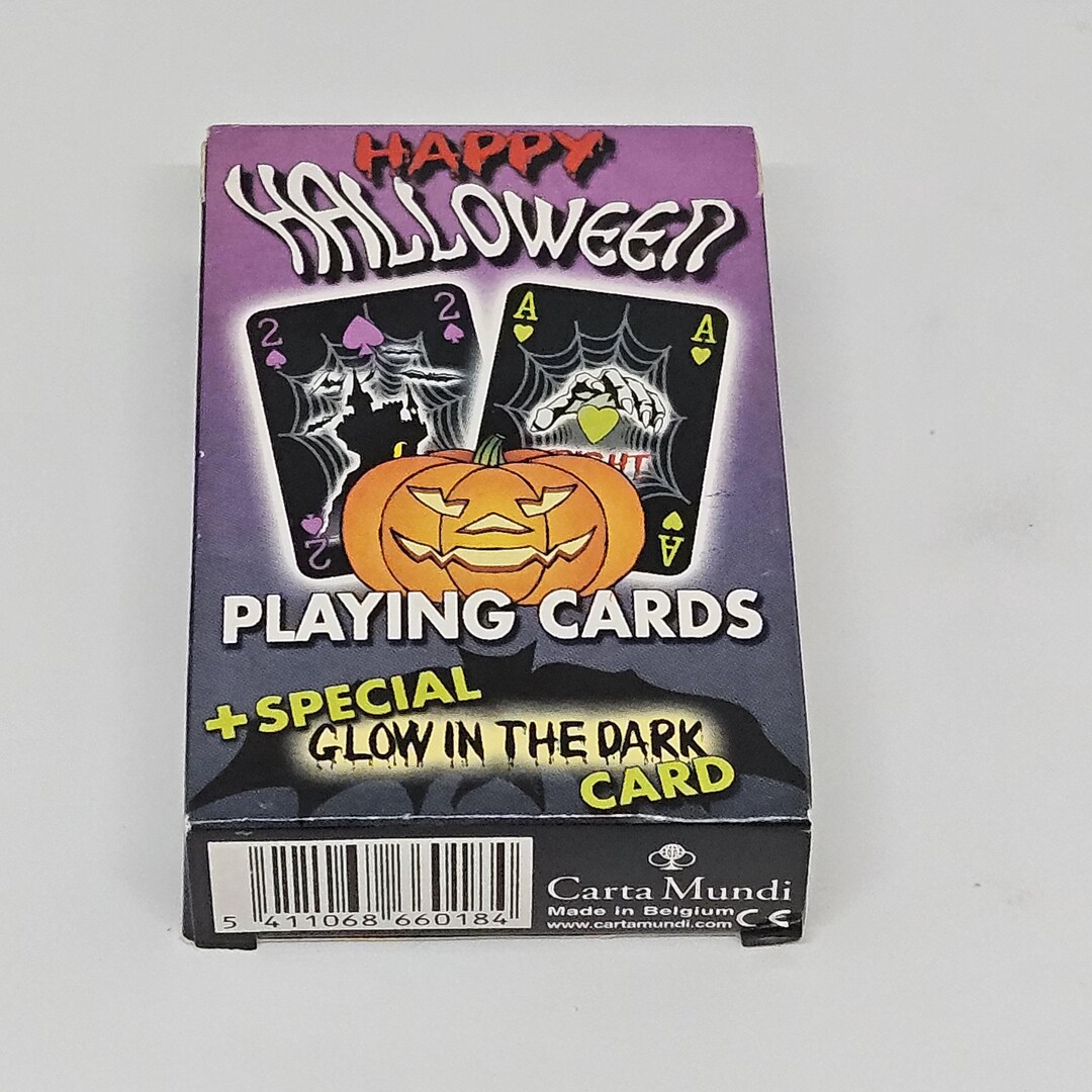 Happy Halloween Playing Cards Deck Vintage 80's With Special Glow in ...