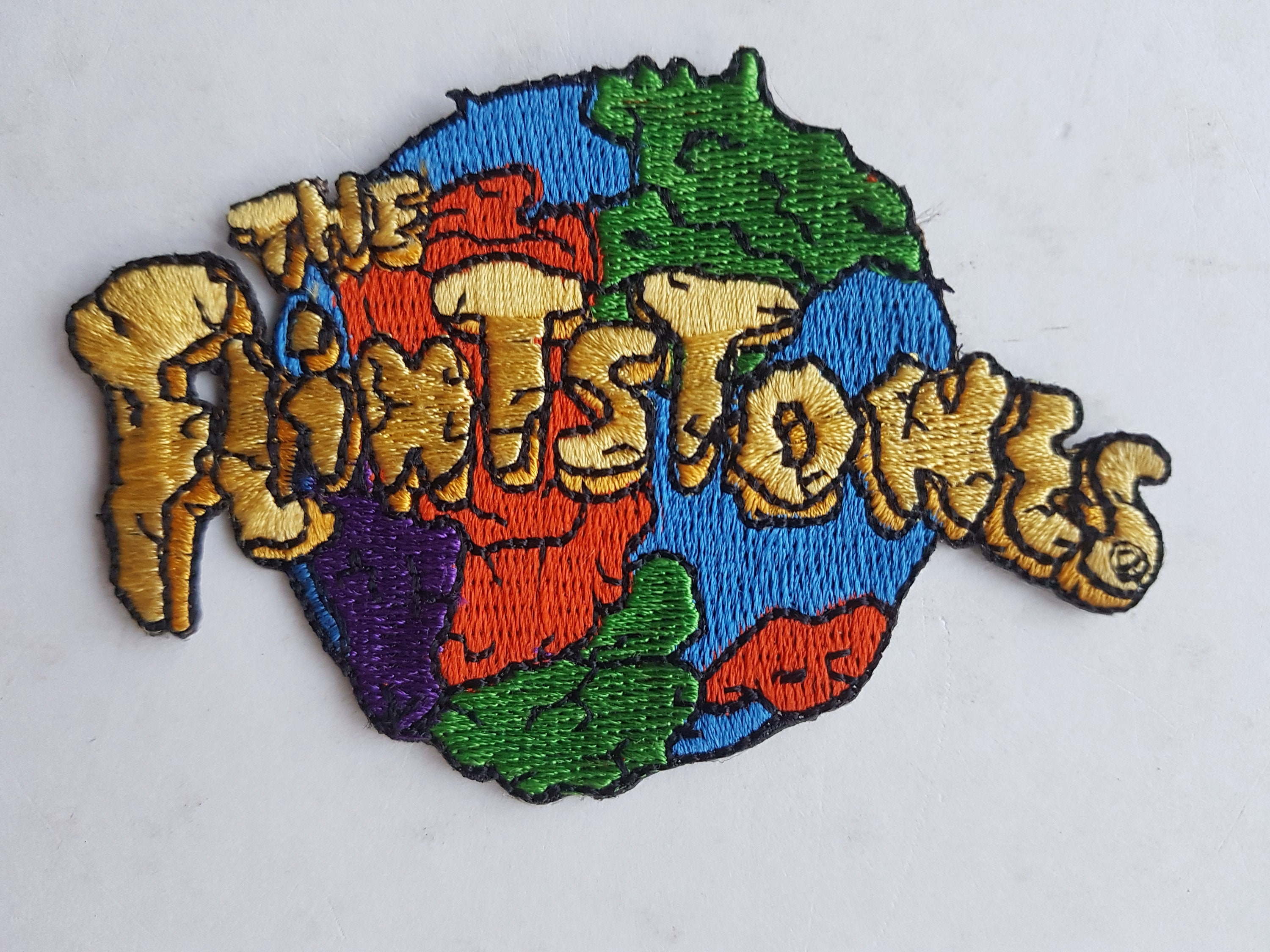 The Flintstones Cutout Embroidered Vintage Patch 1990's Cartoon Fred ...