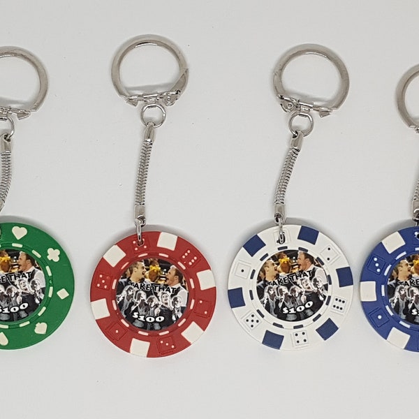 Poker Chip Keychain - Etsy