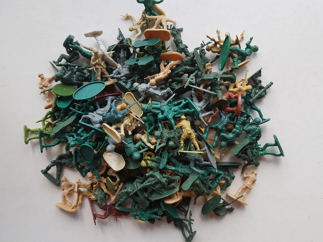 Vintage Huge Lot Soldiers Figurines Over 120 Pcs Army Men RARE - Etsy