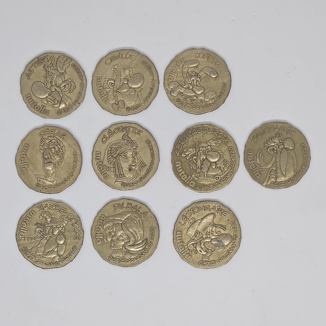 Asterix Nutella Tokens 1995 Single Coins or Complete Set of 10 Coins ...