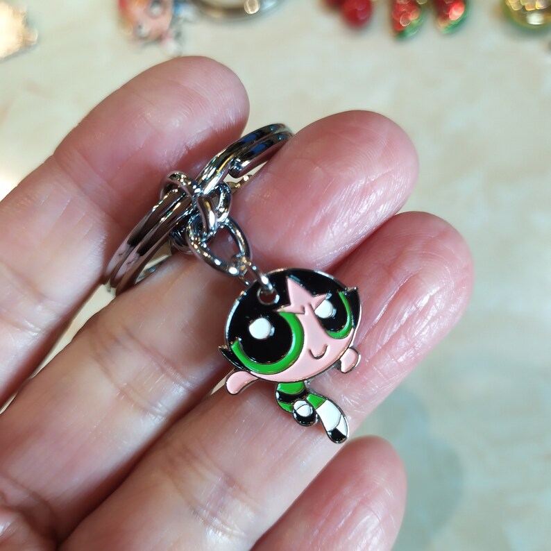 The Powerpuff Girls Enamel Key Ring Key Chain Vintage Love - Etsy