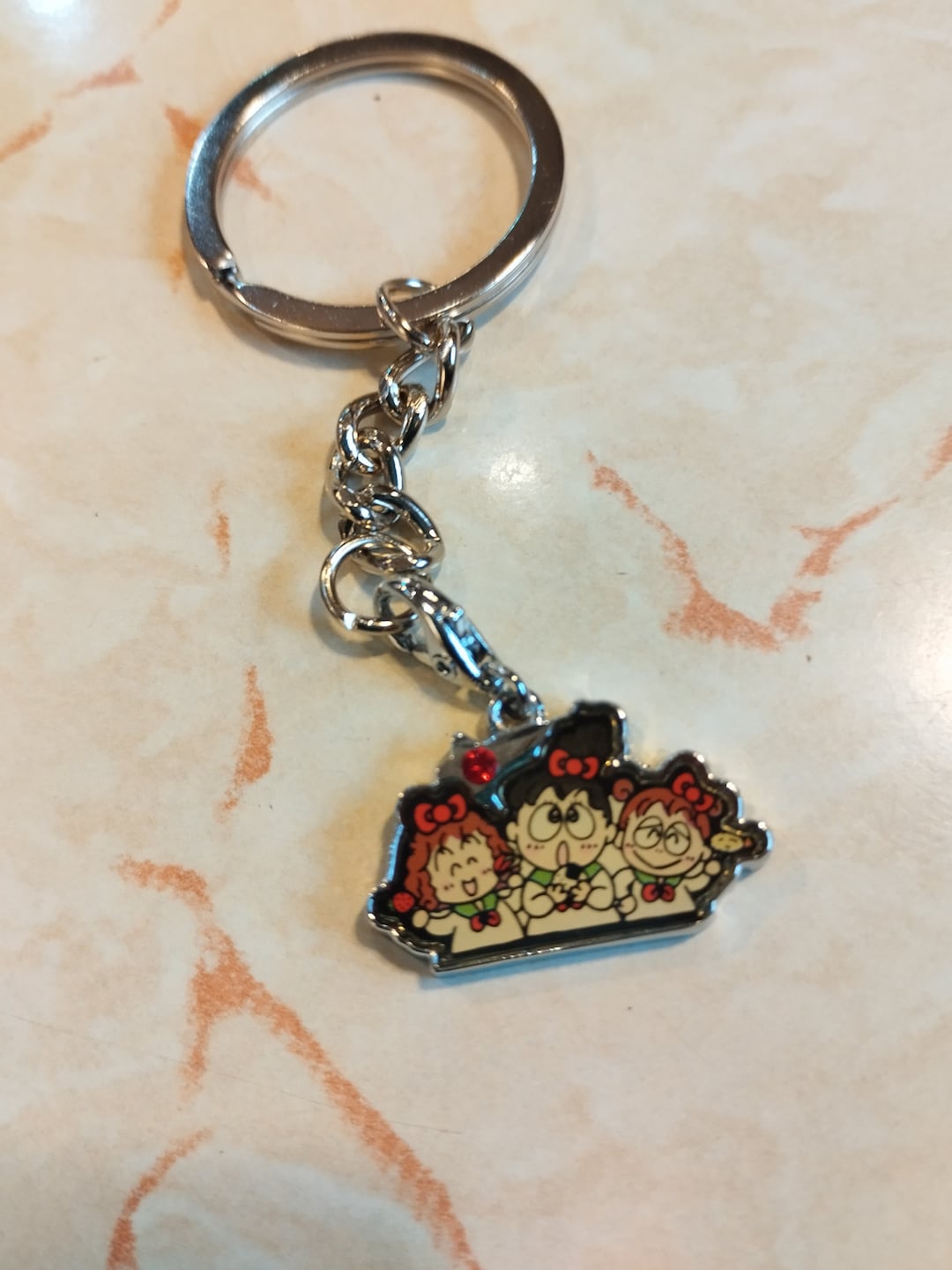 Genuine Rare Vintage Cute SANRIO 50th Rururugakuen Key Chain Key Ring ...