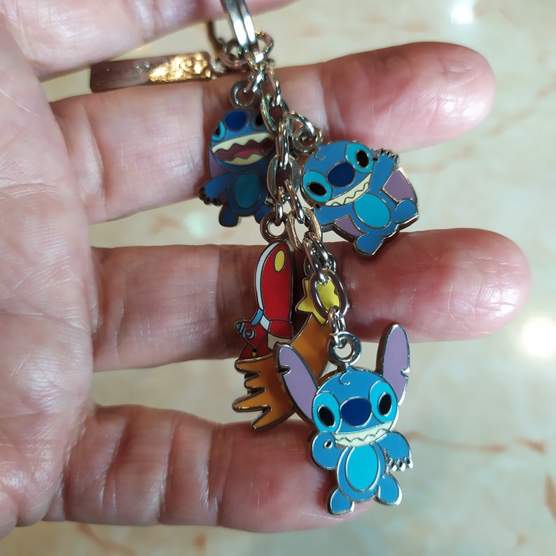 Disneyland Hong Kong ©DISNEY Stitch Enamel Key Ring Key Chain, Vintage ...