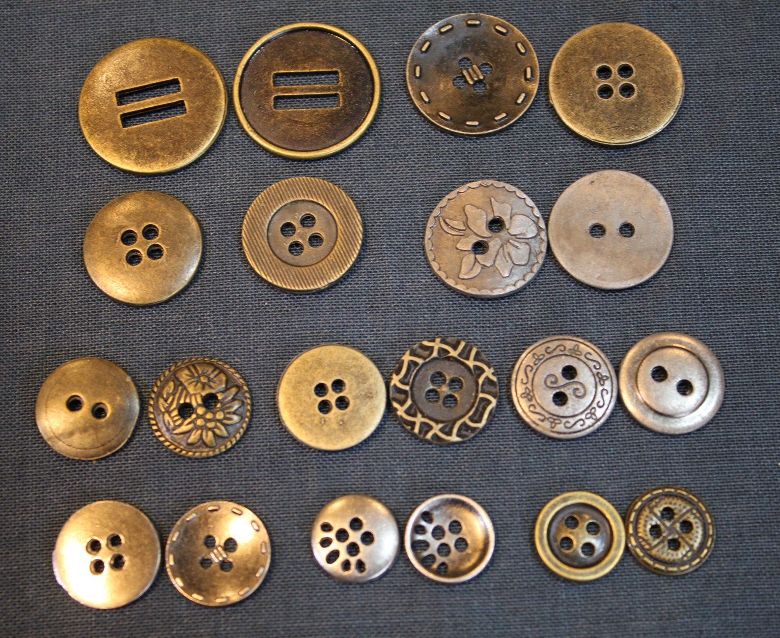 VINTAGE 80s 10 Pairs Lot Sale Buttons, Metal Buttons, Clothing, Button ...