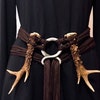 Handwoven Norse Witch Belt: Braided Viking Costume With Deer Antlers - Etsy