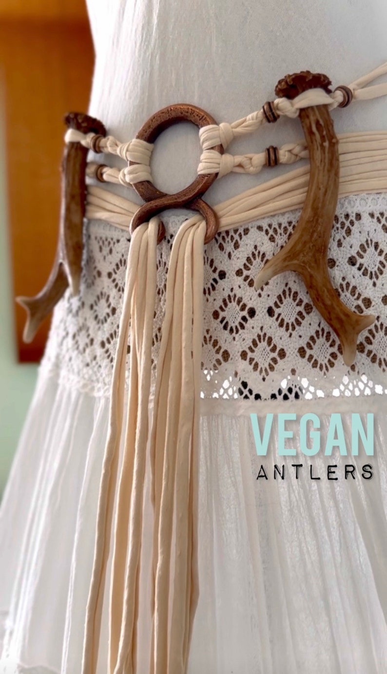 Norse Vegan Antler Harness Belt: Seidr Witch, Viking, LARP - Etsy