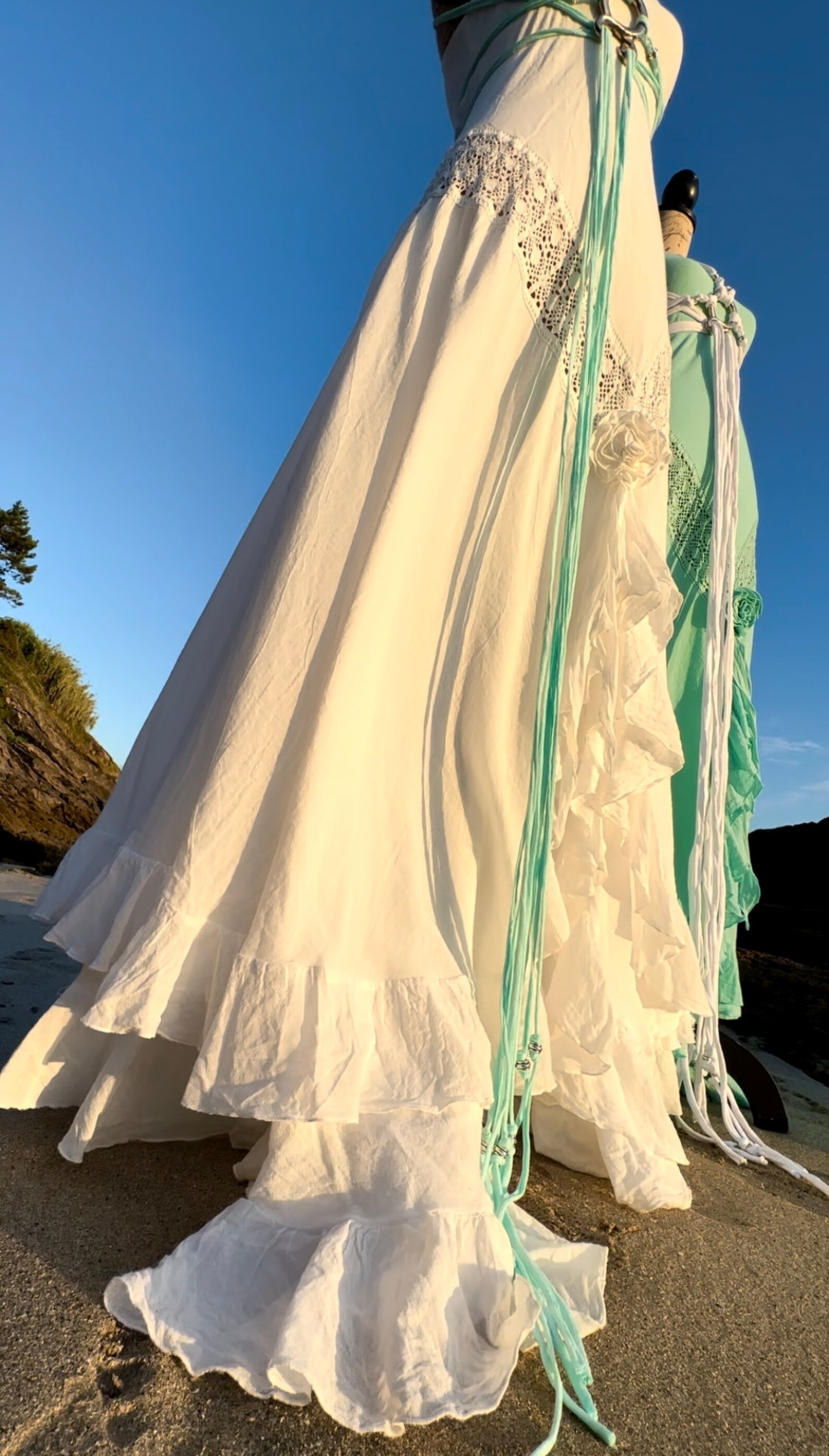Handmade Organic Cotton Mermaid Wedding Dress, Beach Boho Siren Gown - Etsy
