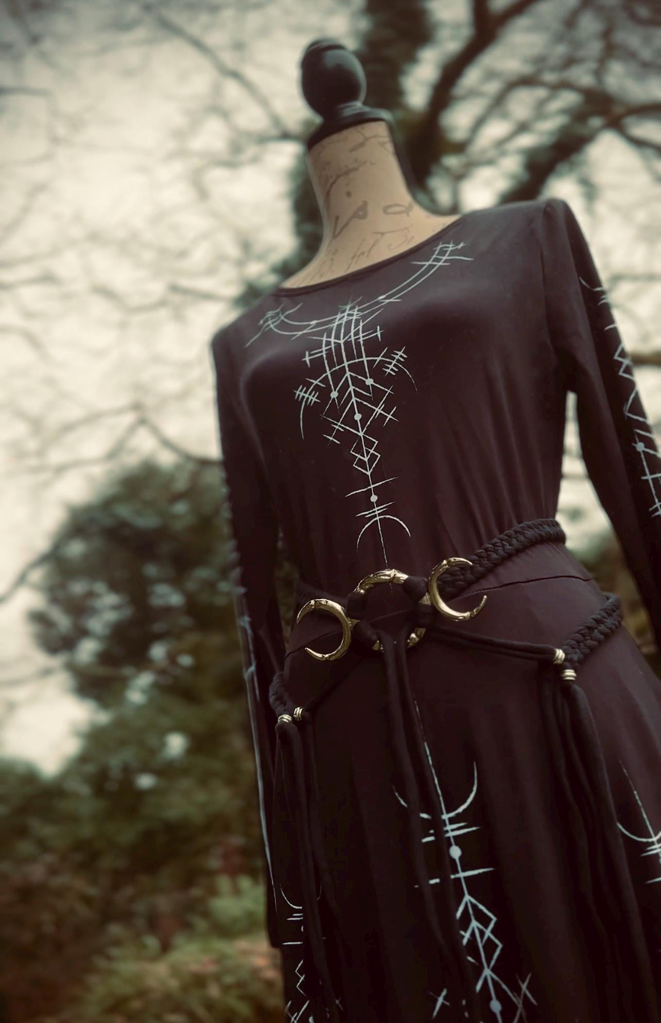 Triple Moon Goddess Belt: Braided Pagan Handfasting Belt - Etsy