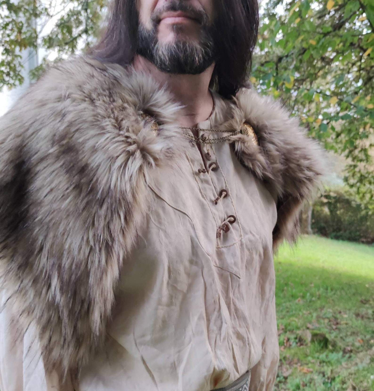 Viking Fur Cloak Viking Wedding Viking Shoulder Fur Norse - Etsy