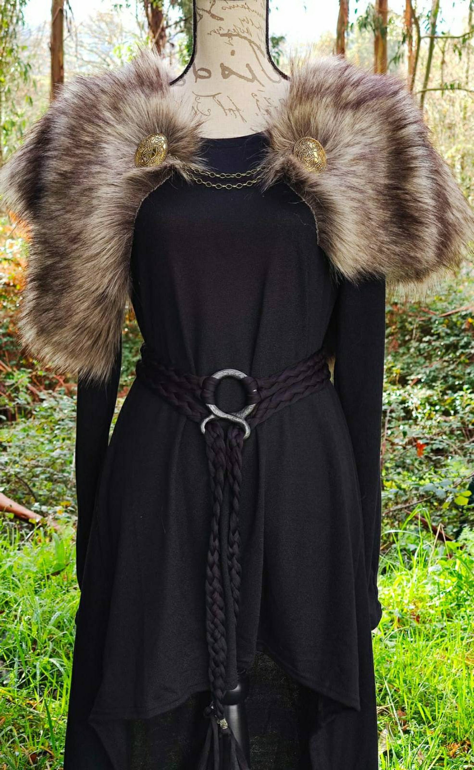 BACK IN STOCK Viking Wedding Shoulder Fur Mantle Celtic | Etsy