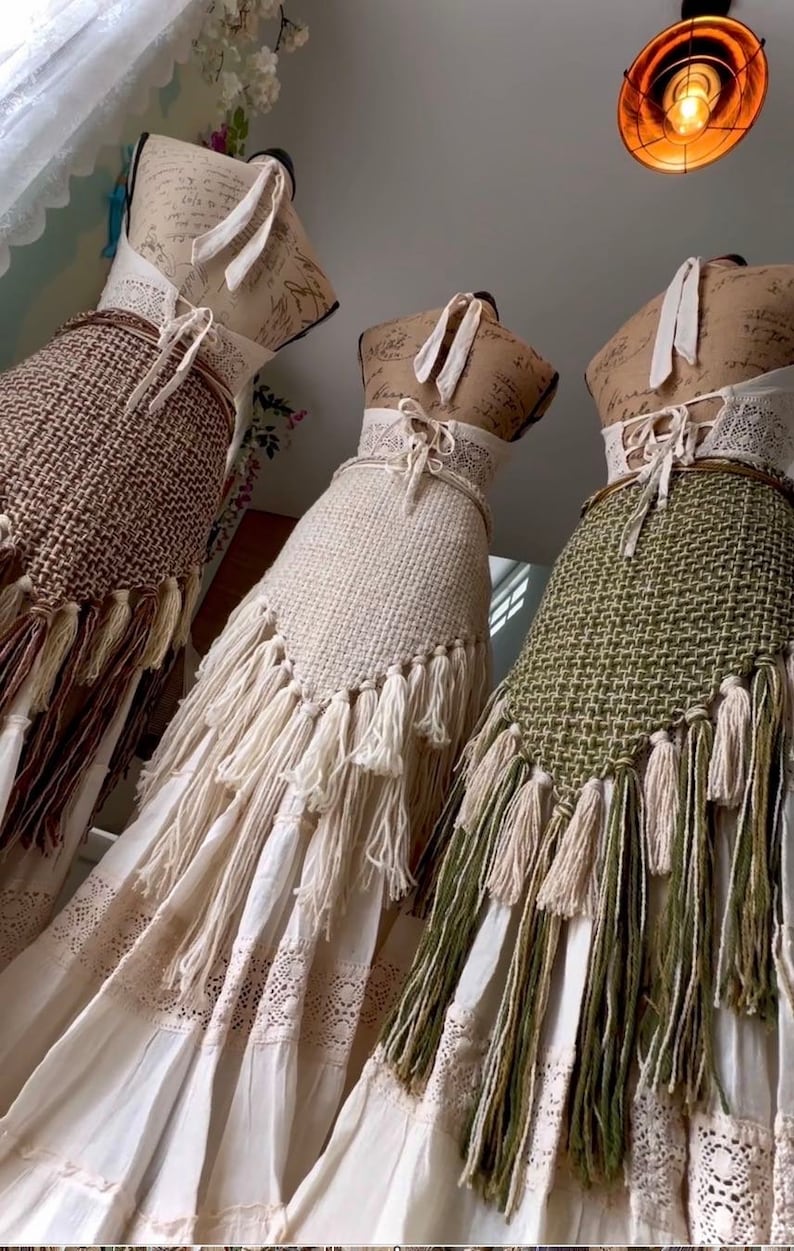 Handwoven Norse Wedding Shawl Set: Belt & Tasseled Wrap - Etsy